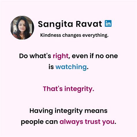 Sakshii Ojha On Linkedin Integrity Over Everything
