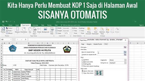 Cara Agar Judul Tabel Muncul Di Halaman Berikutnya Di Word Siswa Modern