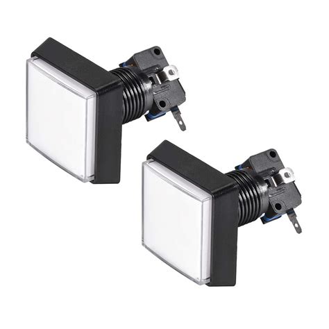 Uxcell Game Push Button X Square V LED Illuminated Push Button Switch With Micro Switch
