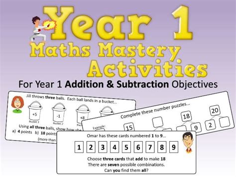 Addition And Subtraction Mastery Activities Year 1 Teaching Resources
