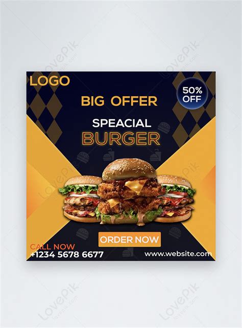 특별 햄버거 큰 판매 소셜 미디어 게시물 이미지 사진 450064053 무료 다운로드