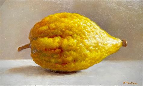 Lot Kim Tkatch B 1963 Ukrainian Etrog Oil On Wood