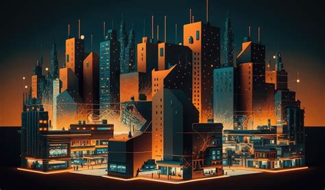 Premium Photo Modern City With Wireless Network Connection And