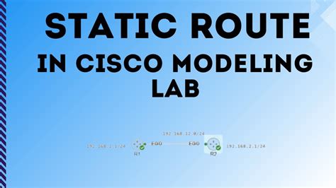 How To Configure Static Route In Cisco Modeling Lab Ccna Lab Youtube