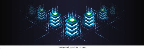 Technology Concept Data Center Server Hosting Stock Vector Royalty Free 1841312401 Shutterstock