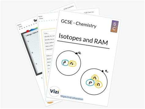 GCSE Chemistry Isotopes Relative Atomic Mass RAM Abundance Workbook Teaching Resources