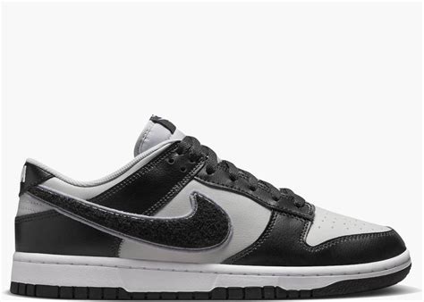 Nike Dunk Low Chenille Swoosh Black Grey Hype Clothinga