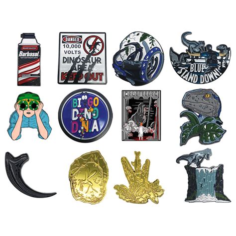 Jurassic Park And Jurassic World Mystery Pin Badge Cdu Containing 12 Bli