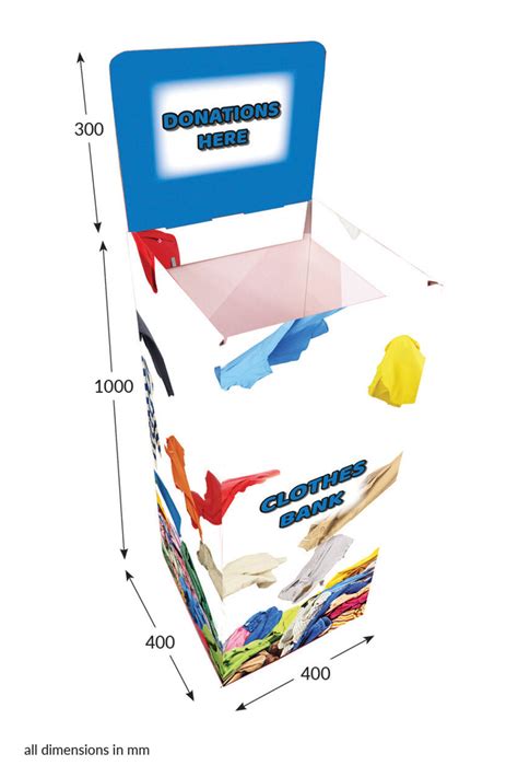 Square Dump Bin With Header Fully Printed