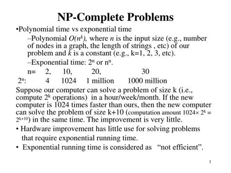 PPT Understanding NP Complete Problems And Polynomial Time Algorithms PowerPoint Presentation
