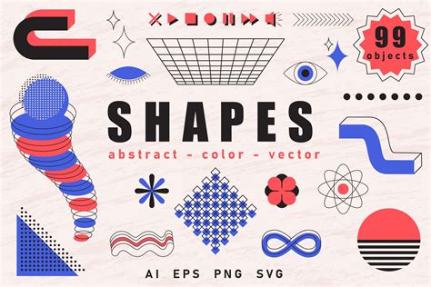 99 Abstract Color Vector Shapes Creative Market 99 Abstract Color Vector Shapes Creative Market