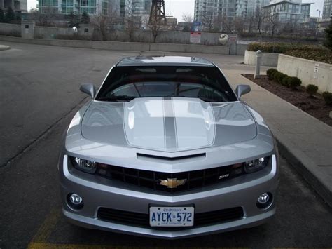 White Factory Racing Stripe On Silver Ice Camaro5 Chevy Camaro Forum