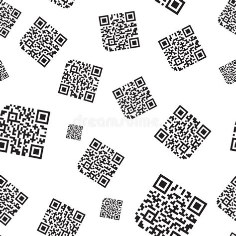 Seamless QR Code Pattern Abstract Vector Background Stock Vector Illustration Of Line