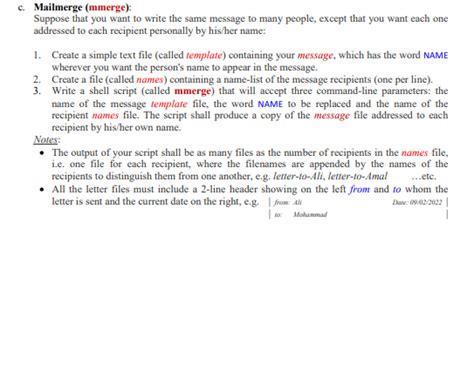 Solved C Mailmerge Mmerge Suppose That You Want To Write