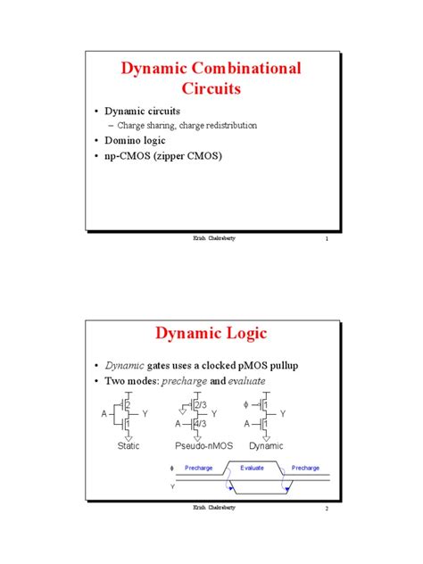 Dynamic Combinational Circuits Dynamic Circuits Domino Logic Np