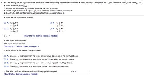 Solved You Are Testing The Null Hypothesis That There Is No Chegg
