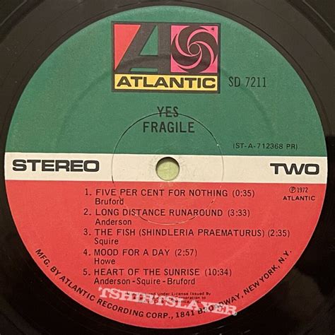 Yes Fragile Lp Tshirtslayer Tshirt And Battlejacket Gallery