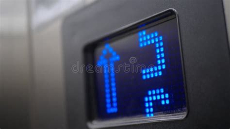 Electronic Number Display On Screen In A Lift Stock Video Video Of Button Floor 309363219