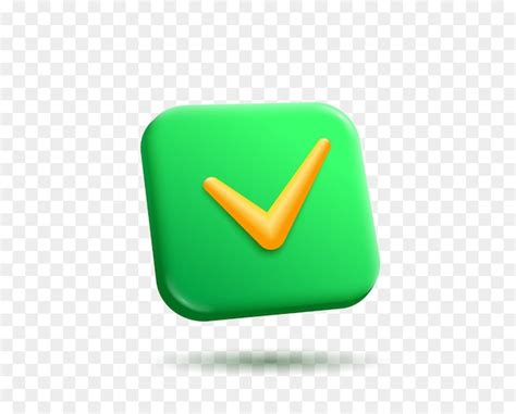 Premium Vector Accept Tick Check Mark Vector 3d Render Button Green Gradient App Icon On