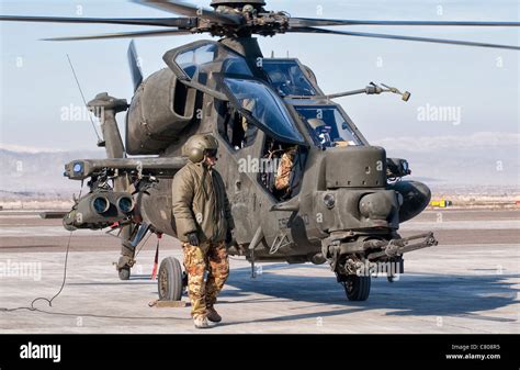 An Italian Army Agusta Aw129 Mangusta Attack Helicopter At Forward