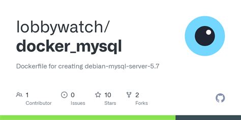 Github Lobbywatch Docker Mysql Dockerfile For Creating Debian Mysql Server