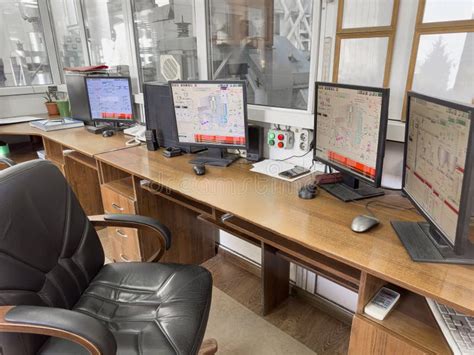 Control Panel Of An Industrial Enterprise Without People Editorial