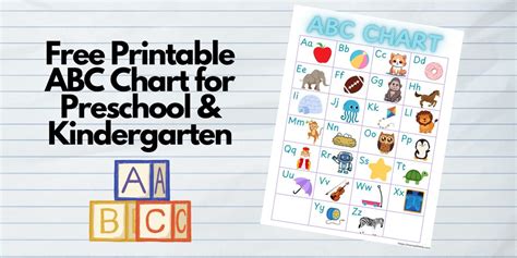 Free Printable Abc Chart For Kindergarten