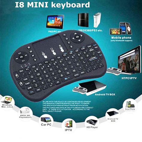 I8 Mini Wireless Bt Keyboard Remote Rgb Backlight And Trackpad Mouse For Easier Navigation Tv