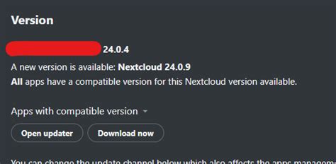 nextcloud version r unraid