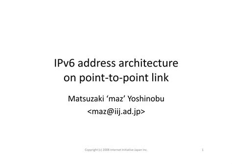 pdf ipv6 address architecture on point to point linkarchive apnic