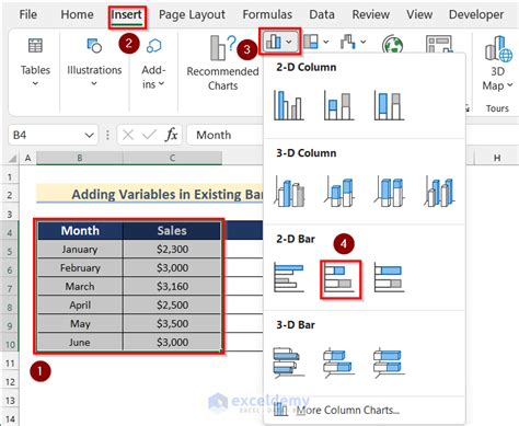 How To Create A Bar Chart In Excel With Multiple Bars Ways