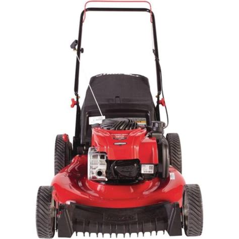 Troy-Bilt TB110 21in. 140cc Briggs & Stratton Gas Push Lawn Mower with Rear bag and Mulching Kit ...