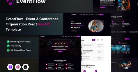 Eventflow Event Conference React Nextjs Template Site Templates