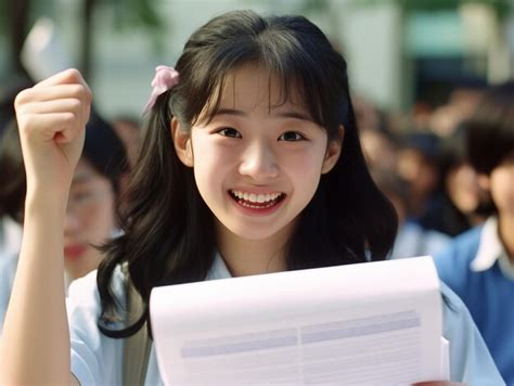 Premium Ai Image Students Smiling Brightly At The Satisfactory Test