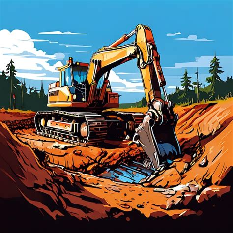 Trenching Machine Pipeline Digging Generative Ai Premium Ai Generated