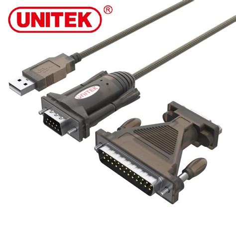 Cáp chuyển đổi USB to Serial RS DB F to DB M Adapter USB to COM m Cable Unitek Y A