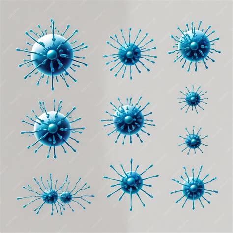 Virusreplication Vector Set White Background Isolated Premium Ai