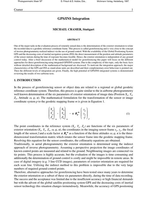 Pdf Gpsins Integration