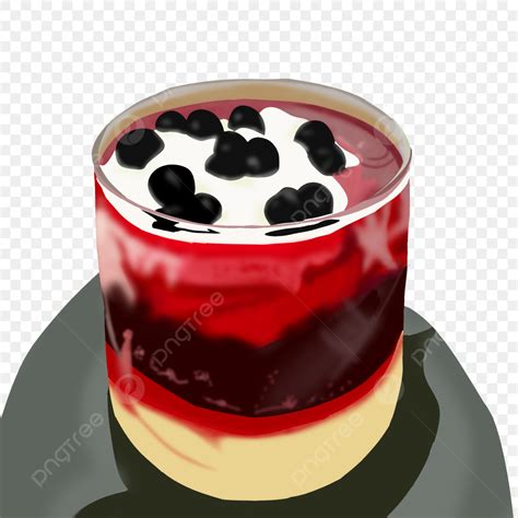 Boba Png Picture Red Boba Syrup And White Cream For Dessert Dessert
