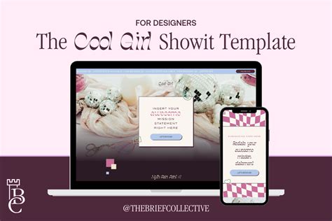 The Cool Girl Showit Template The Brief Collective