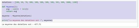 Python Calculer La Somme Moyenne Dune Liste Tutoriel Python