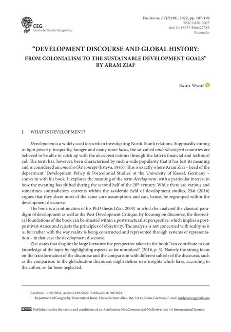 pdf “development discourse and global history from colonialism to