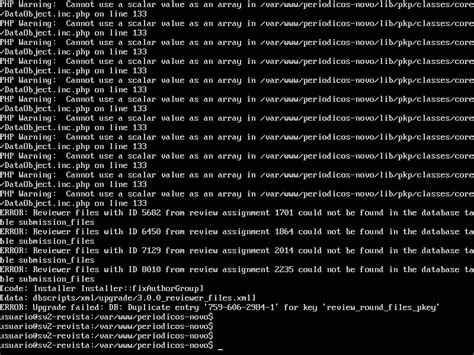 Upgrade Failed Db Duplicate Entry 759 606 2984 1 For Key Reviewroundfilespkey