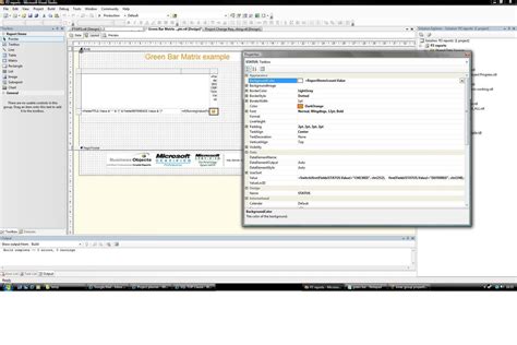 SQL Server SSRS And Crystal Reports Green Bar Matrix Report SSRS