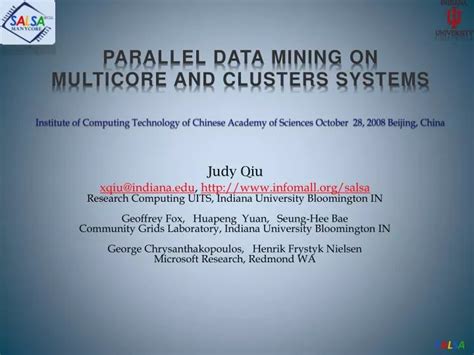 Ppt Parallel Data Mining On Multicore And Clusters Systems Powerpoint Presentation Id892065