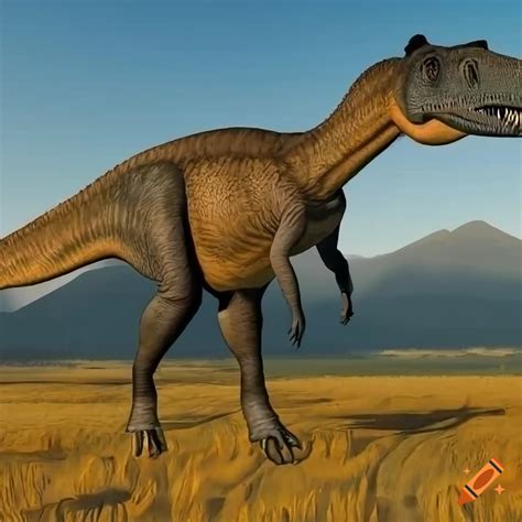 Pachycephalosaurus Dinosaur With Detailed Scaly Skin Texture In Warm
