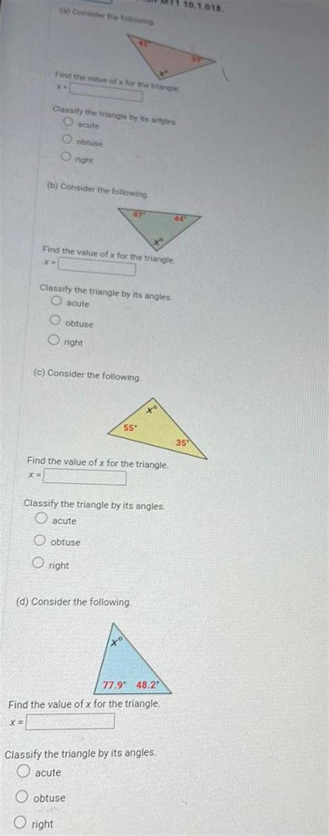 [answered] find the value of x for the triangle th classify the kunduz