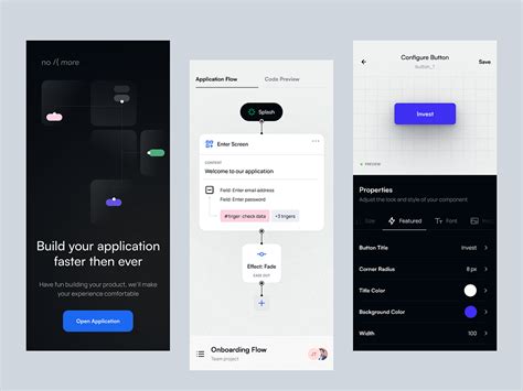 No More No Code Application Builder By Artem Kovalenko For Glow Uiux Design Agency On Dribbble
