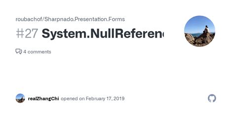 System NullReferenceException Issue 27 Roubachof Sharpnado