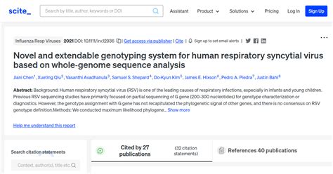 Novel And Extendable Genotyping System For Human Respiratory Syncytial Virus Based On Whole